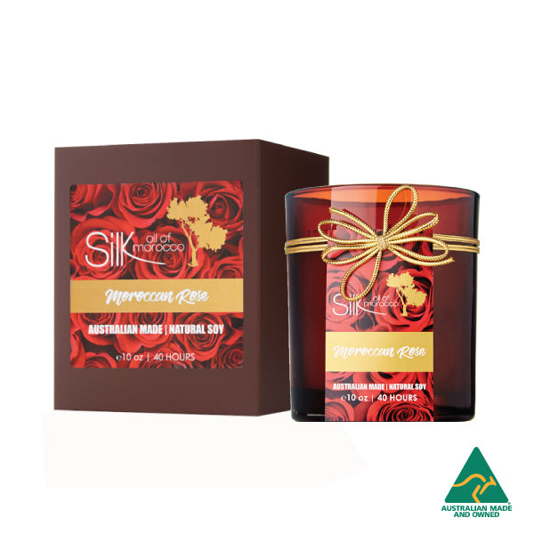 Moroccan Rose Amber Natural Soy Candle – Silk Oil of Morocco