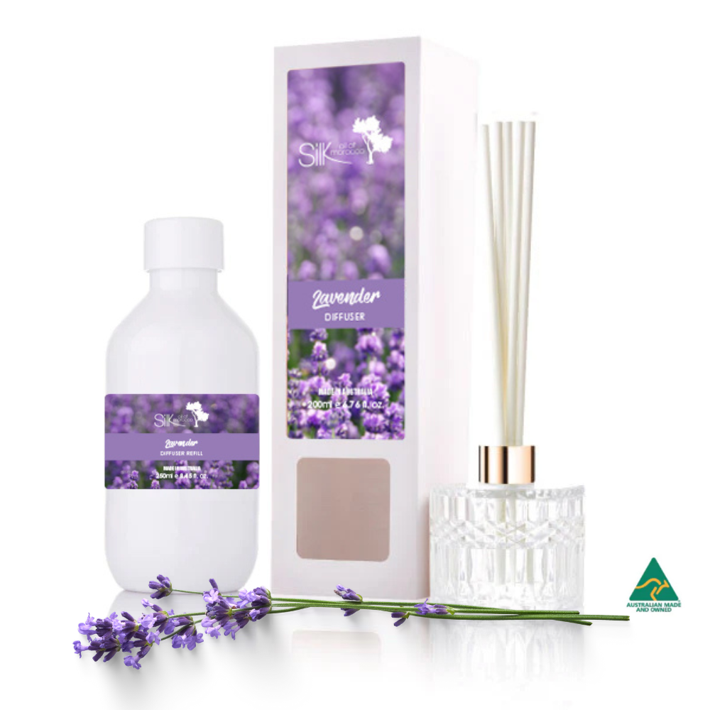 Lavender Reed Diffuser + Refill – Silk Oil of Morocco