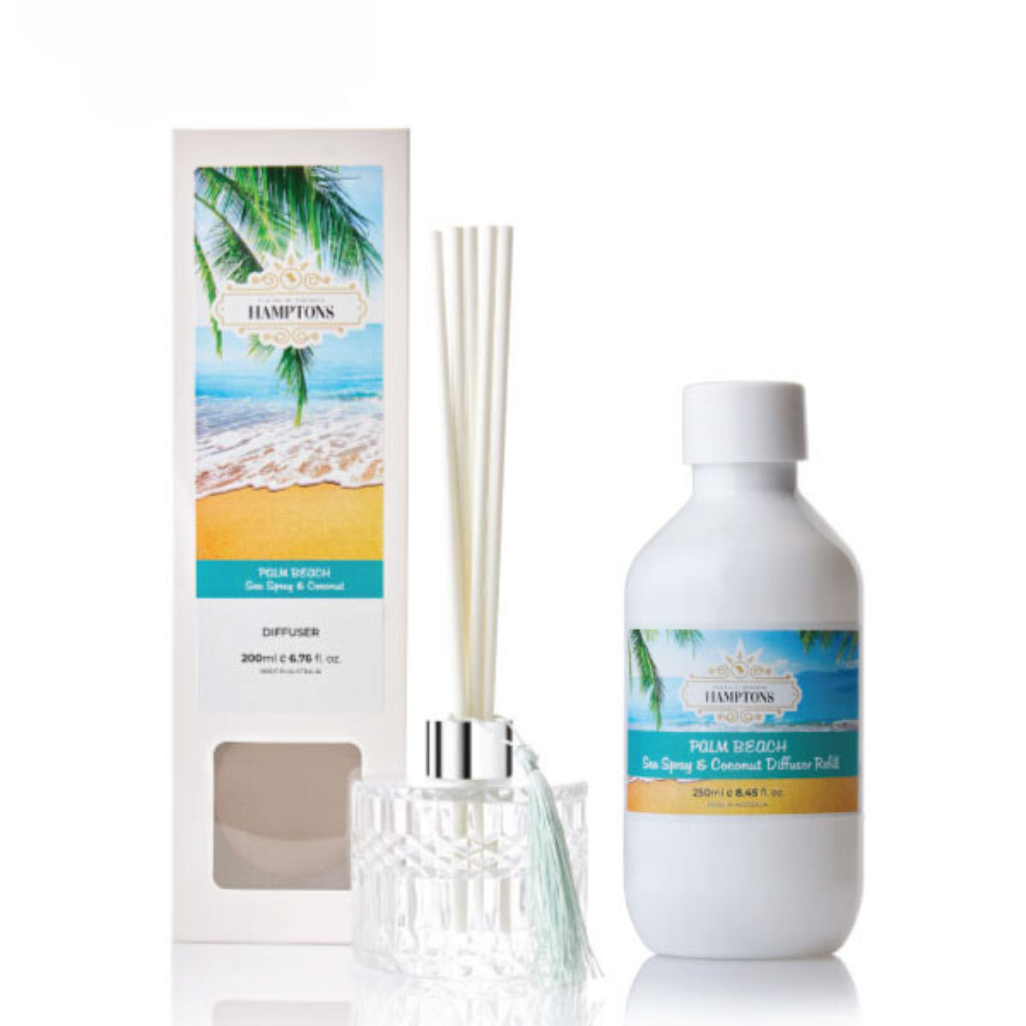Silk Oil of Morocco - Palm Beach Sea Spray & Coconut Reed Diffuser + R