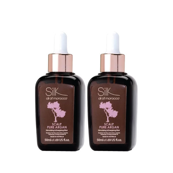 Scalp Pure Argan Stimulating & Energising Elixir Duo – Silk Oil of Morocco