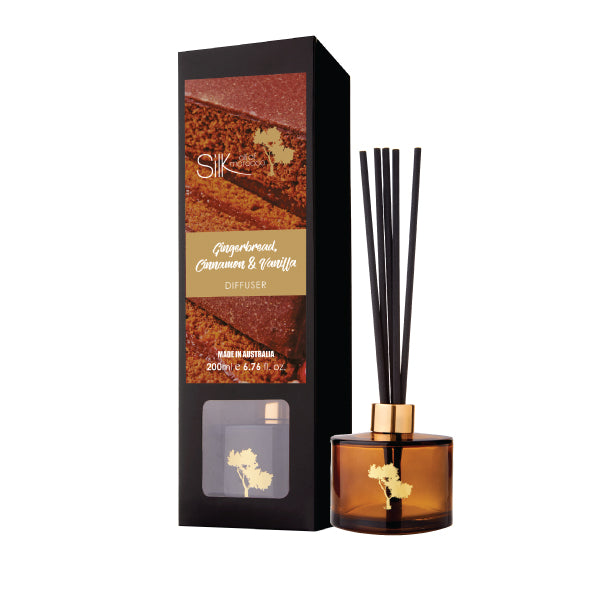 Gingerbread Cinnamon & Vanilla Reed Diffuser – Silk Oil of Morocco